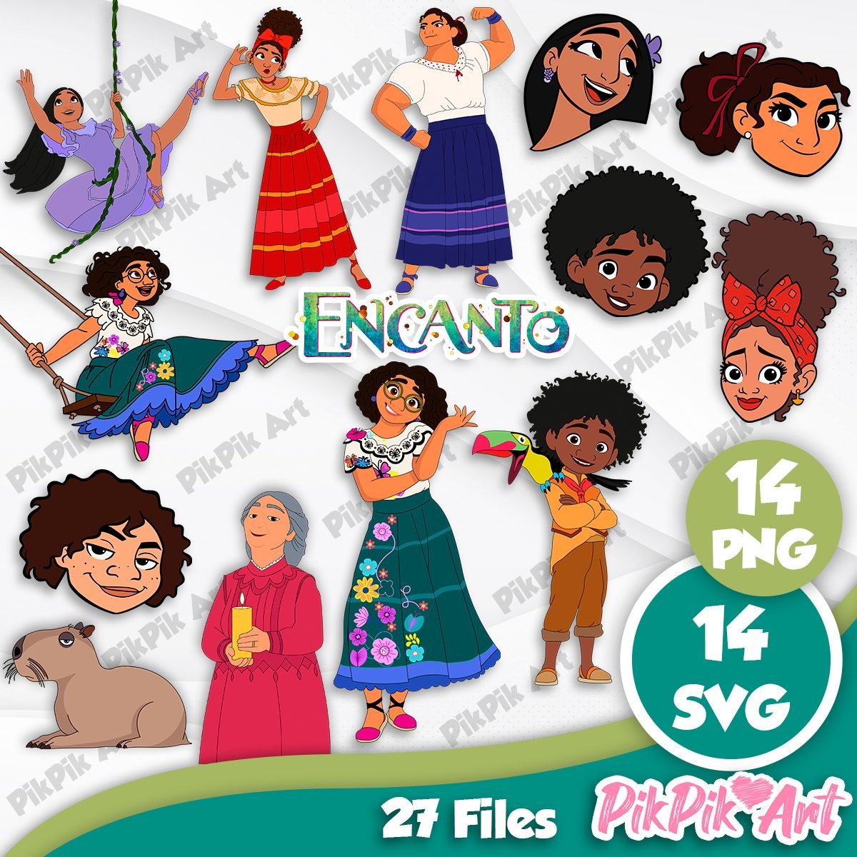 Encanto SVG and Clipart PNG - Instant Download - Digital Kits and Cliparts